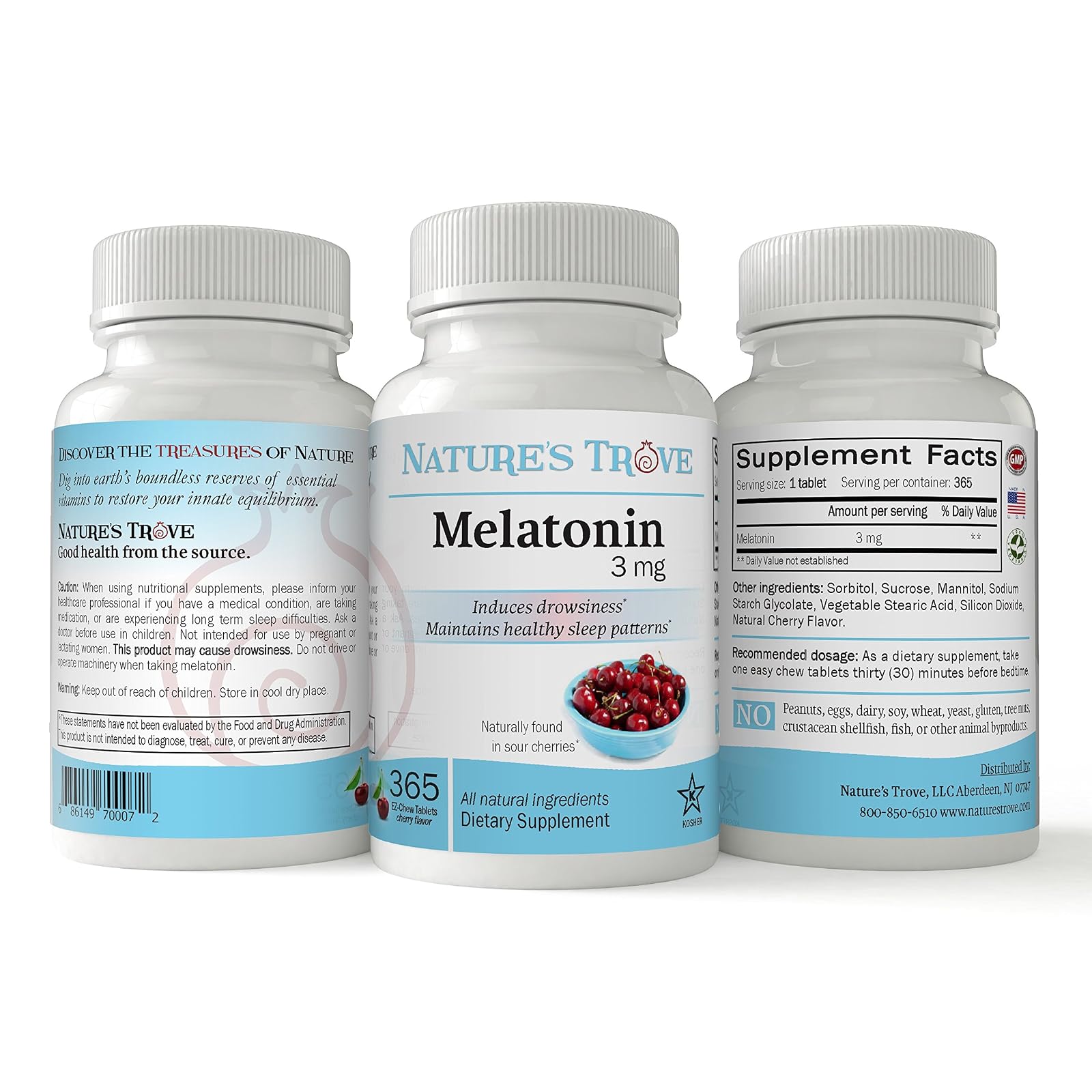 Nature's Trove melatonin gummies 3 mg