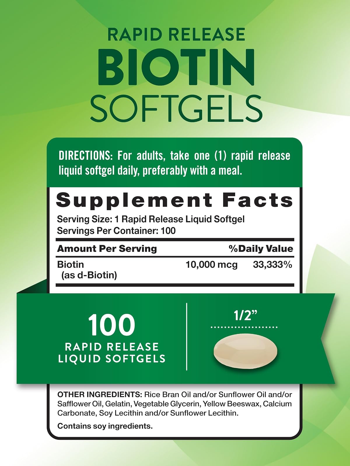 nature's truth biotin 10000 mcg