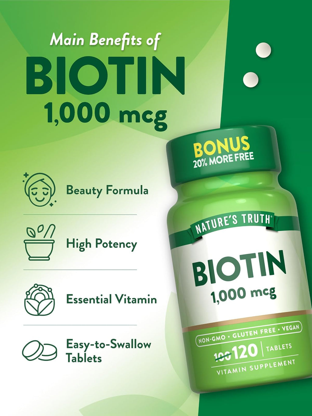Nature's Truth biotin dietary supplement