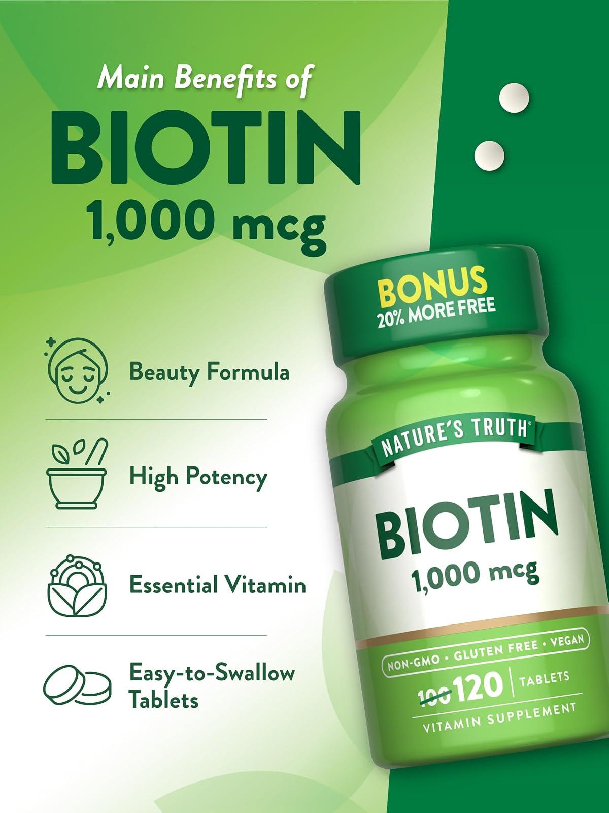Nature's Truth biotin dietary supplement