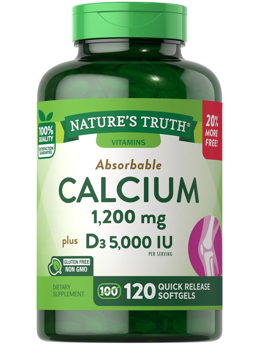 Nature's Truth calcium supplement tablets