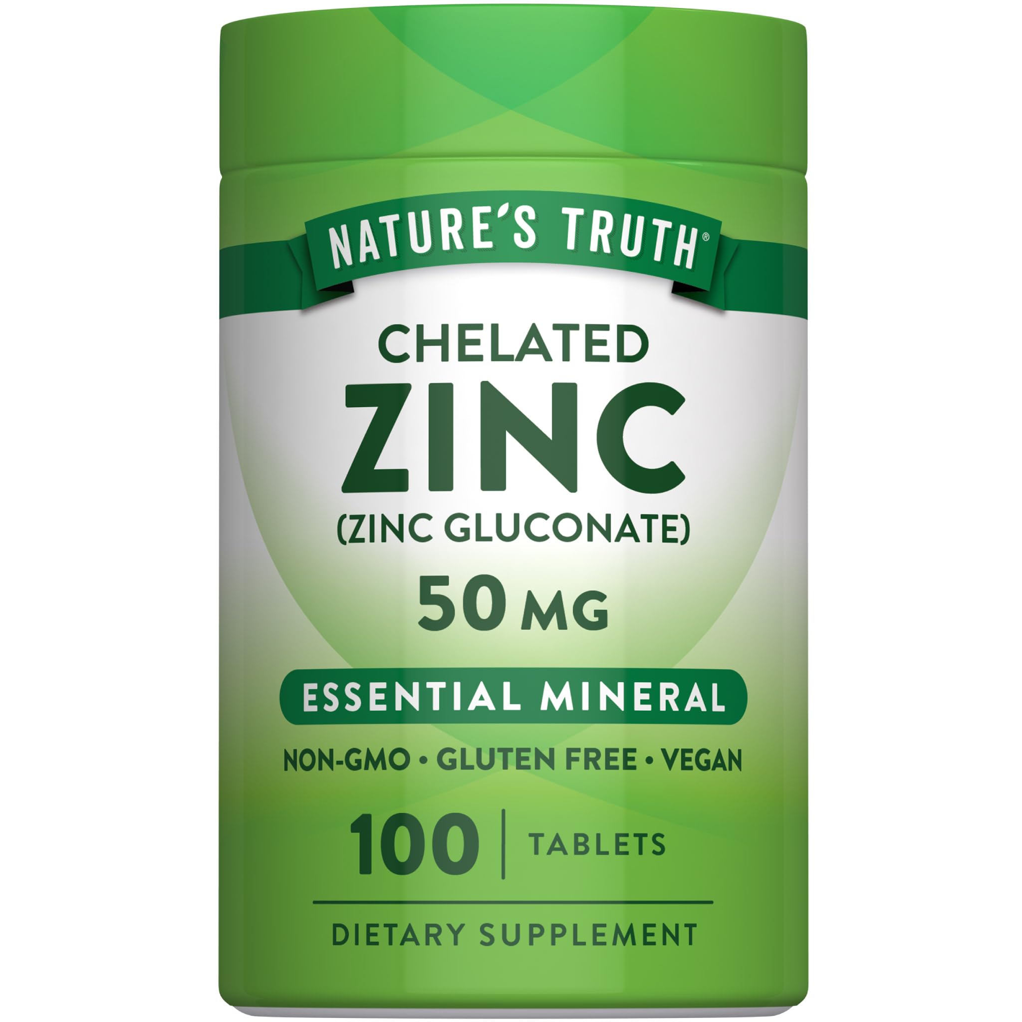 Nature's Truth chelated zinc tablets