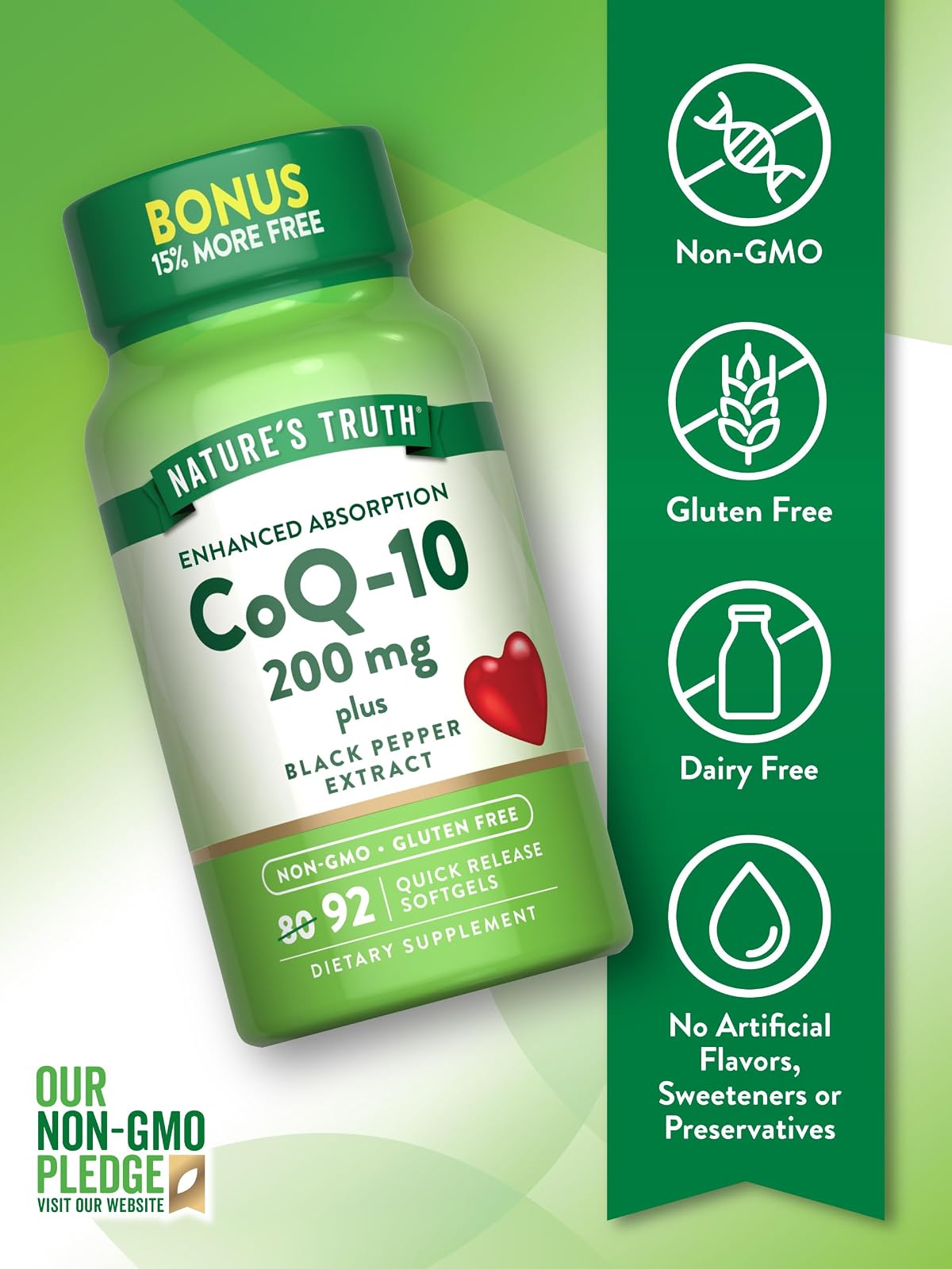 Nature's Truth CoQ10 antioxidant benefits
