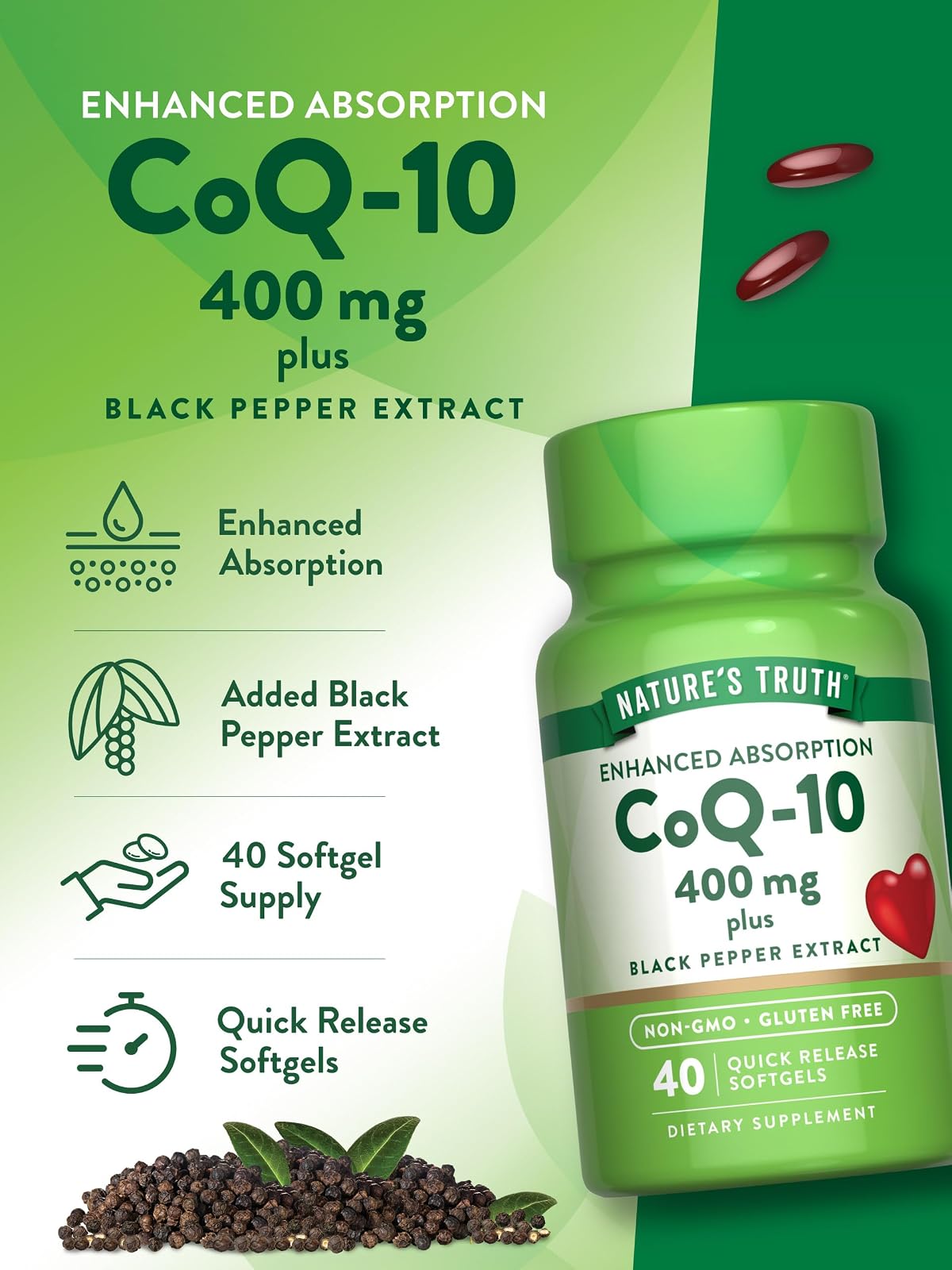 Nature's Truth CoQ10 antioxidant support
