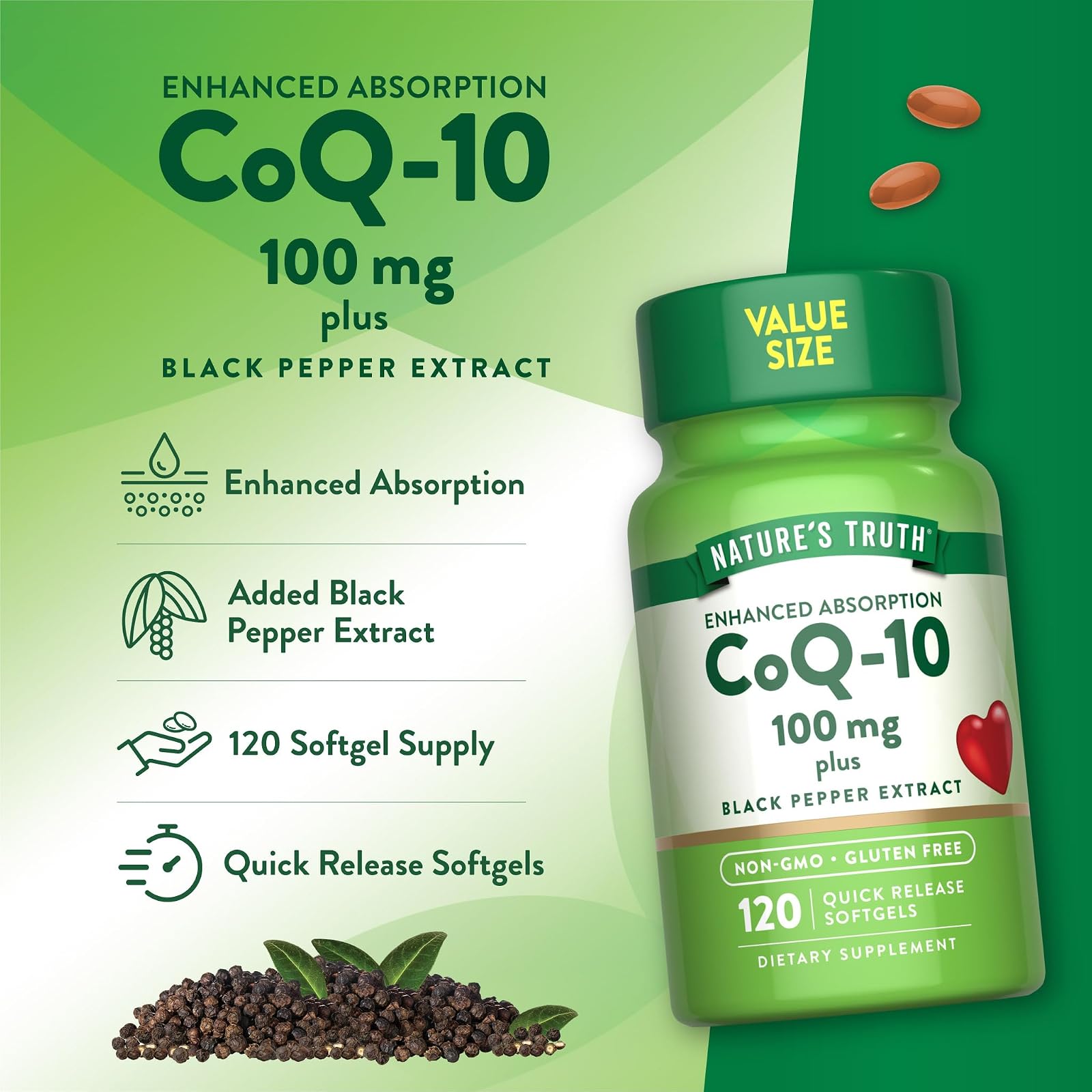 Nature's Truth CoQ10 for overall wellness