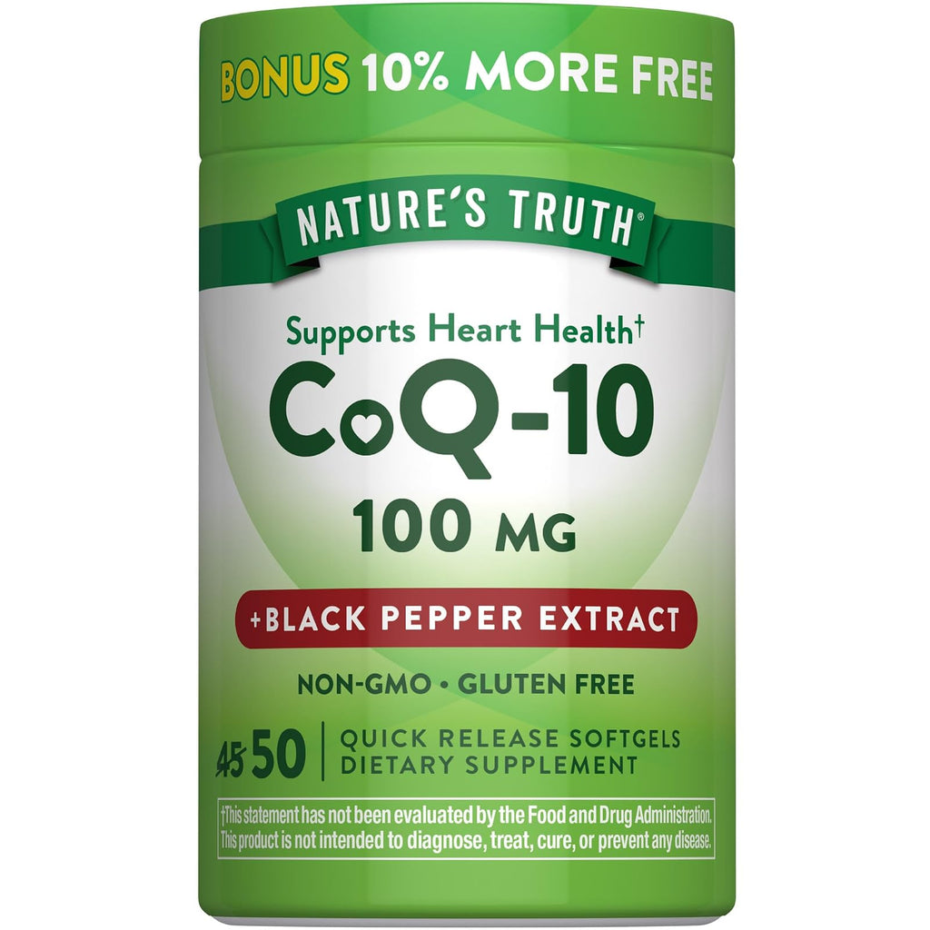 Nature's Truth CoQ10 softgels for energy