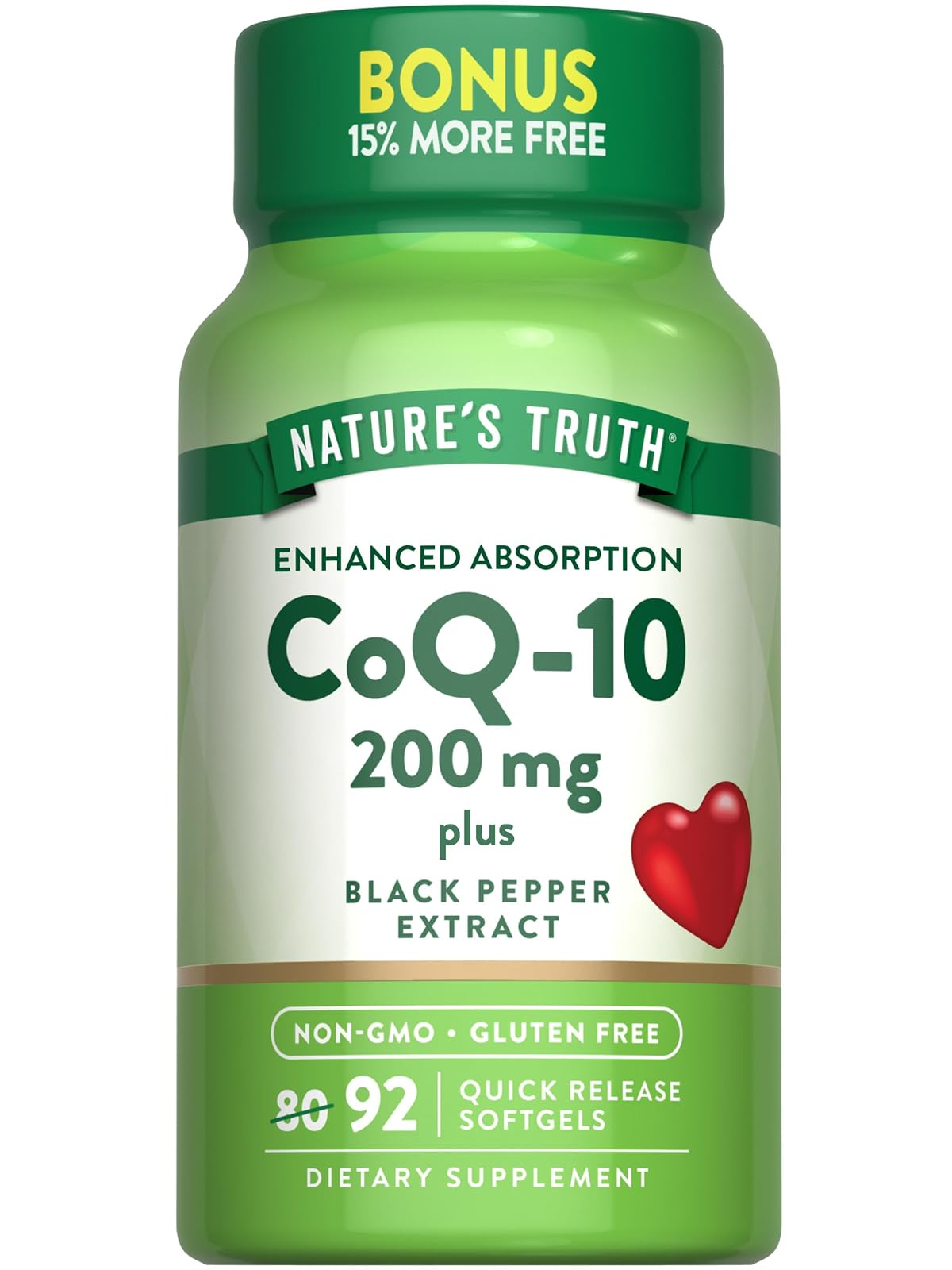 Nature's Truth CoQ10 softgels for energy