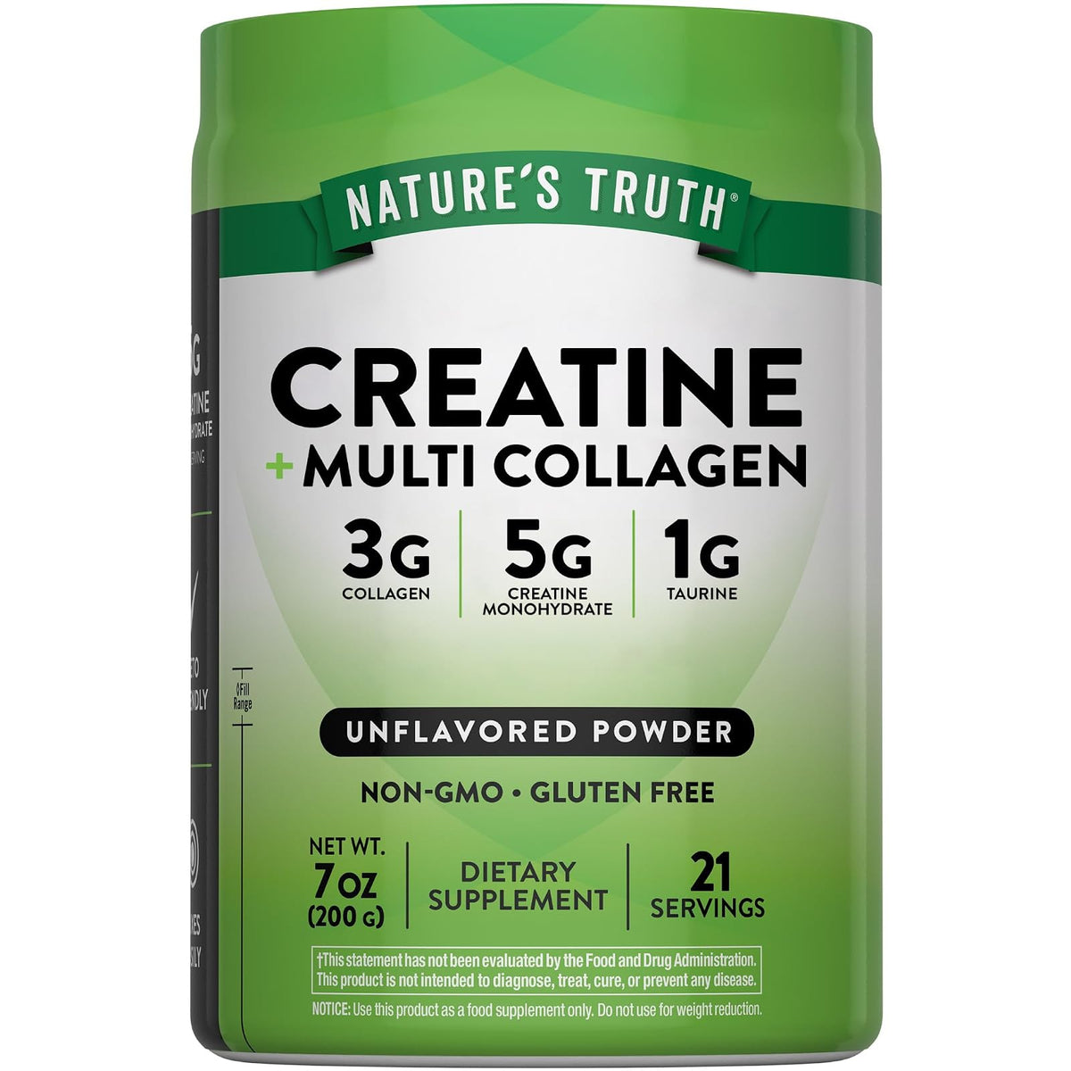 Nature's Truth creatine powder unflavored