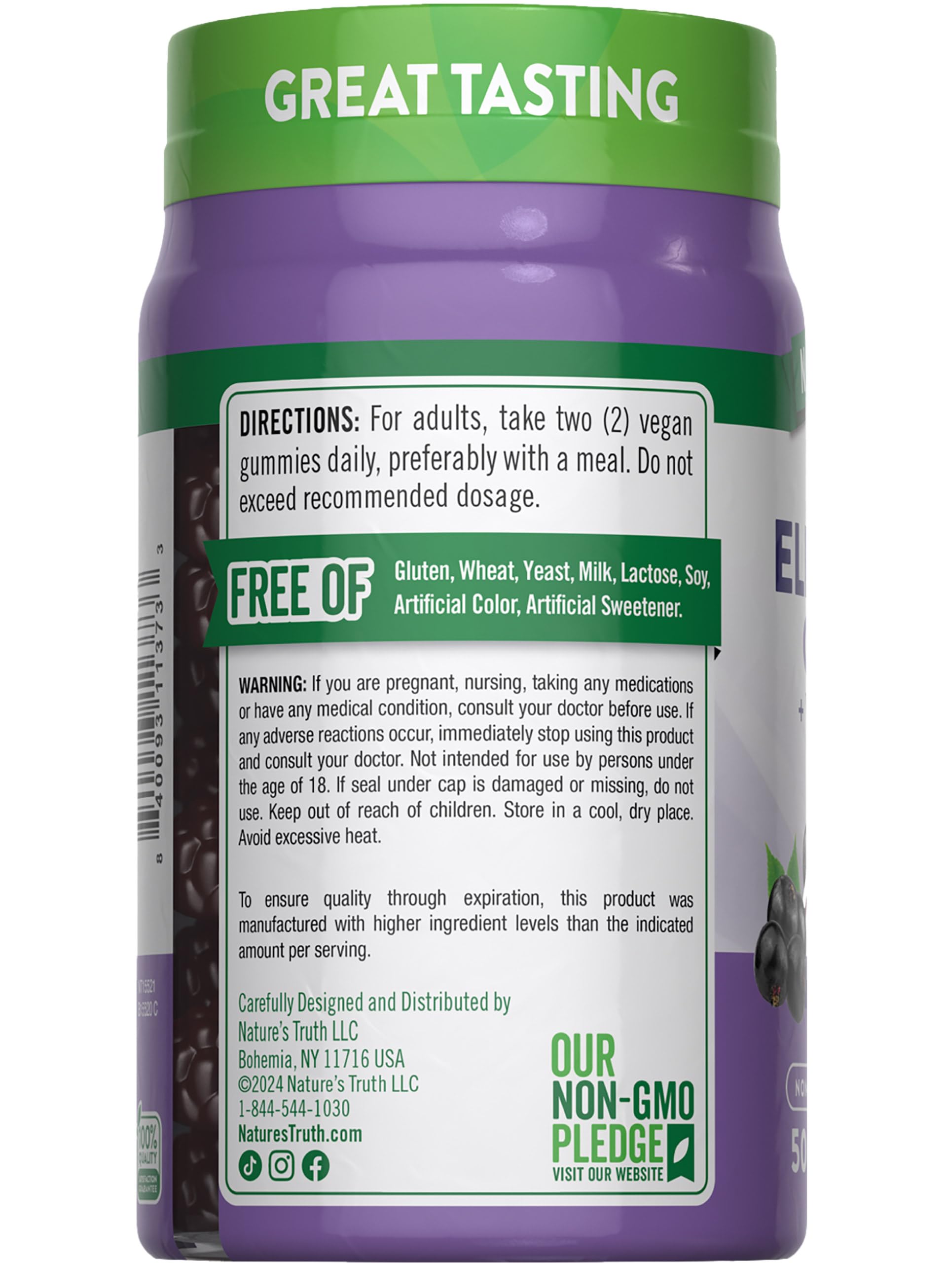 Nature's Truth elderberry gummies for vitality