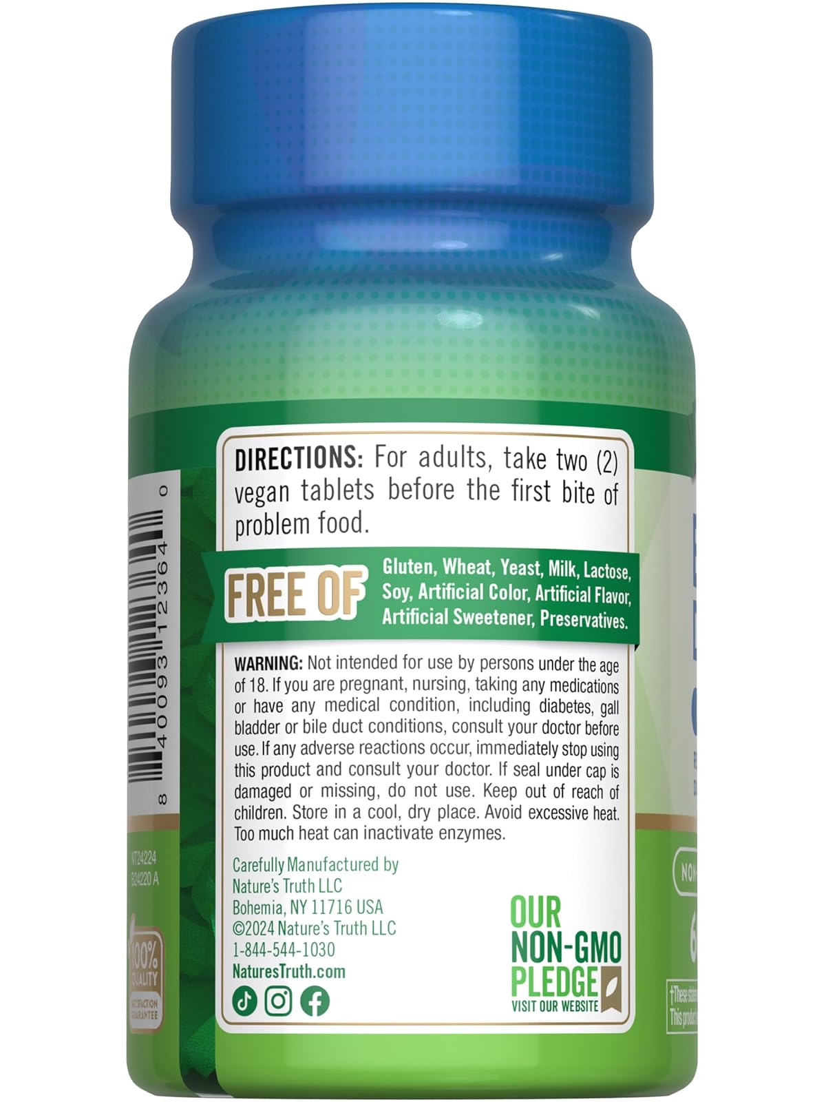 Nature's Truth enzymes for balanced digestion