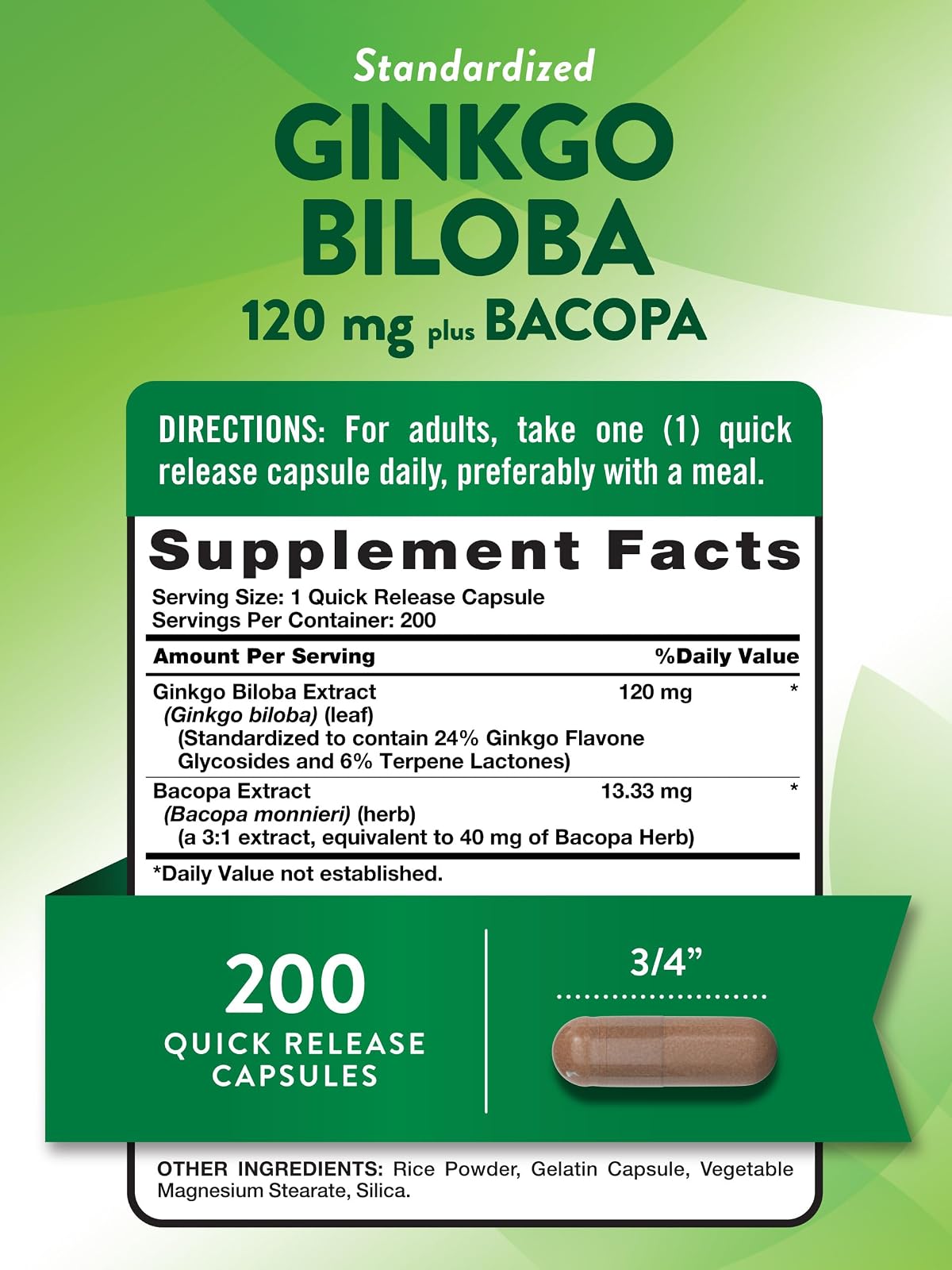 Nature's Truth ginkgo biloba 120 mg benefits