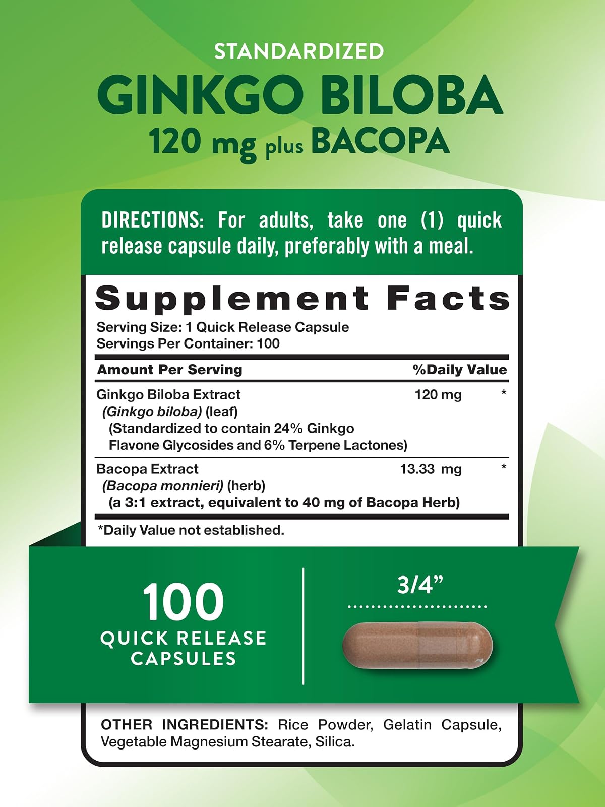 Nature's Truth ginkgo biloba benefits
