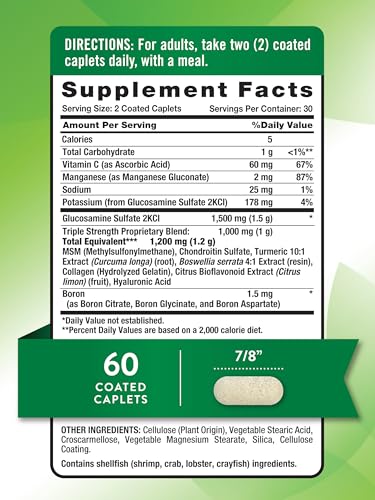 Nature's Truth glucosamine caplets