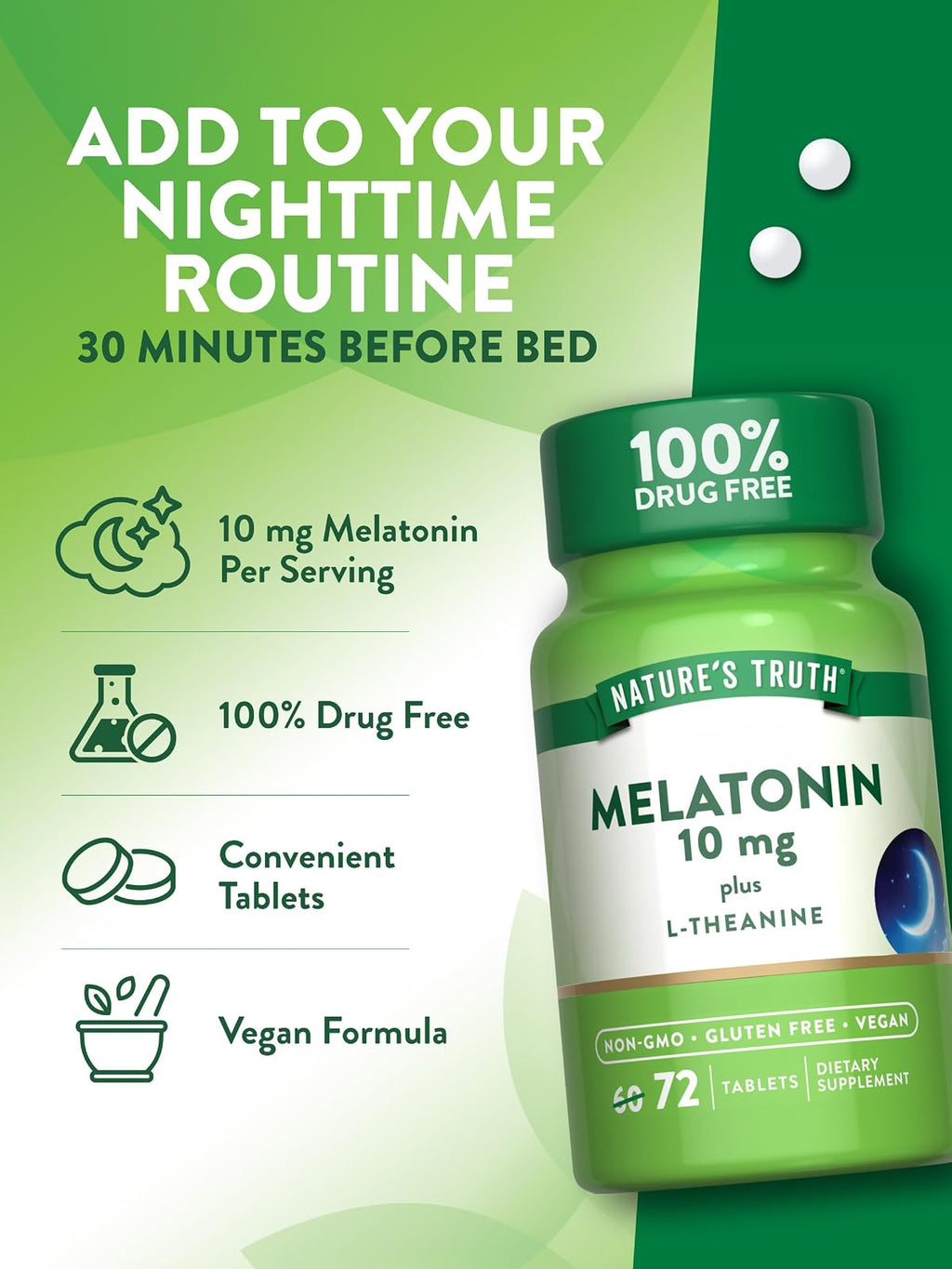 Nature's Truth melatonin for relaxation