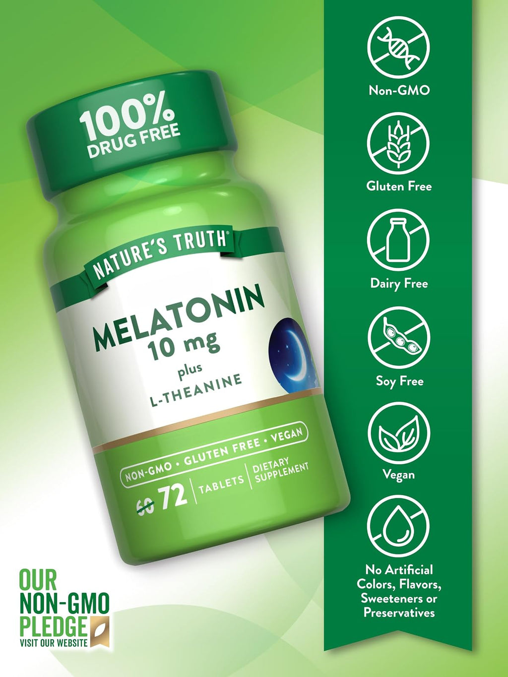 Nature's Truth melatonin supports sleep quality