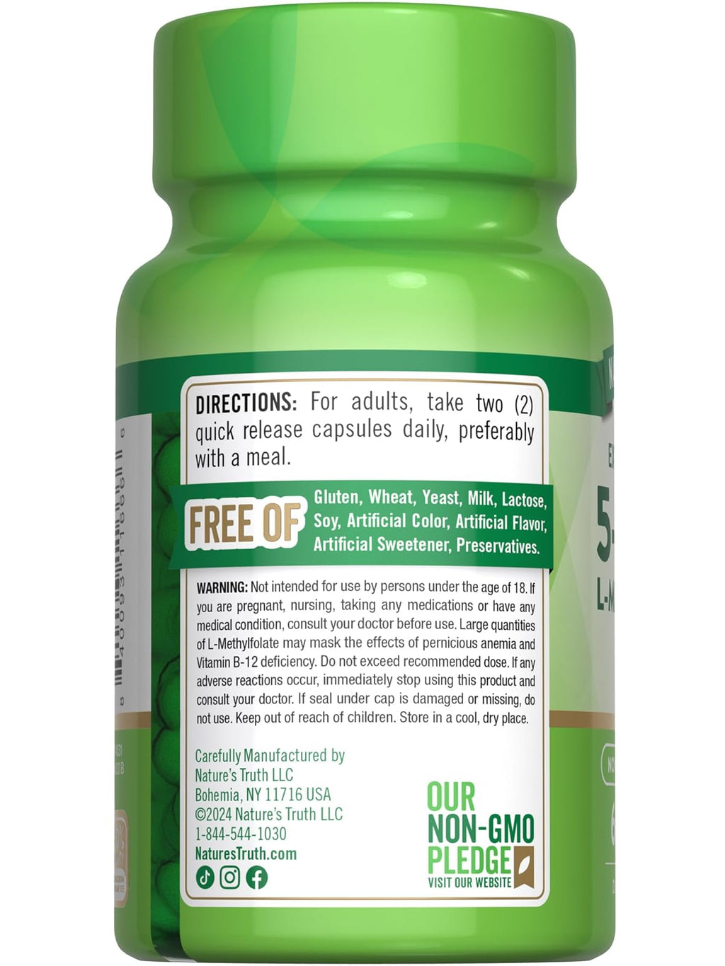Nature's Truth methylfolate for wellness