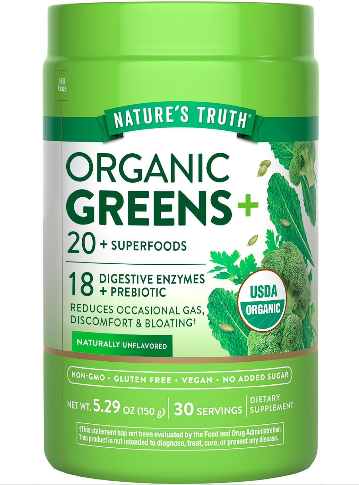 Nature's Truth organic greens blend powder