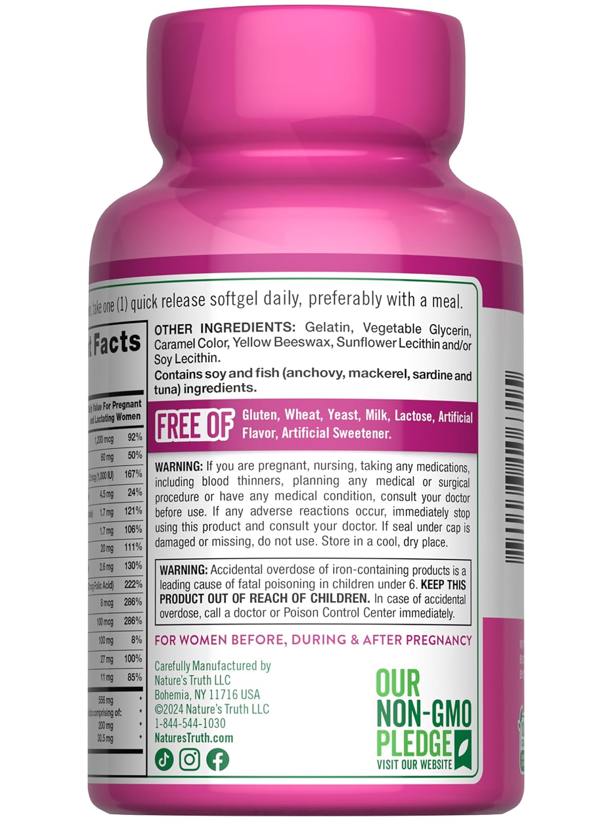 Nature's Truth prenatal vitamins with omega-3 DHA