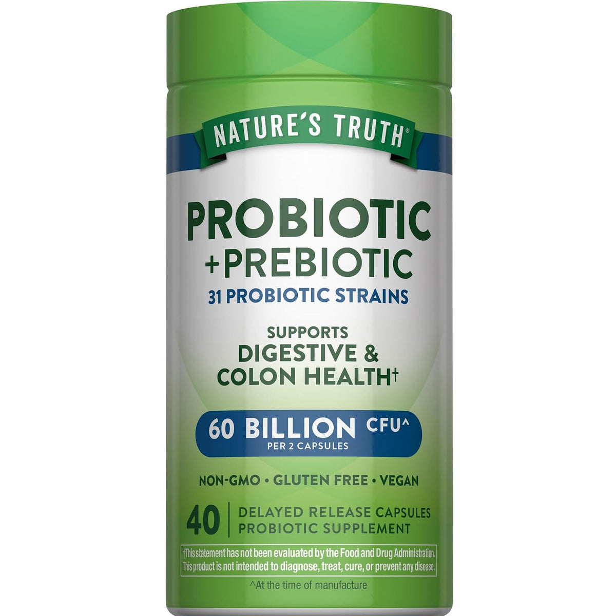 Nature's Truth probiotics for gut health
