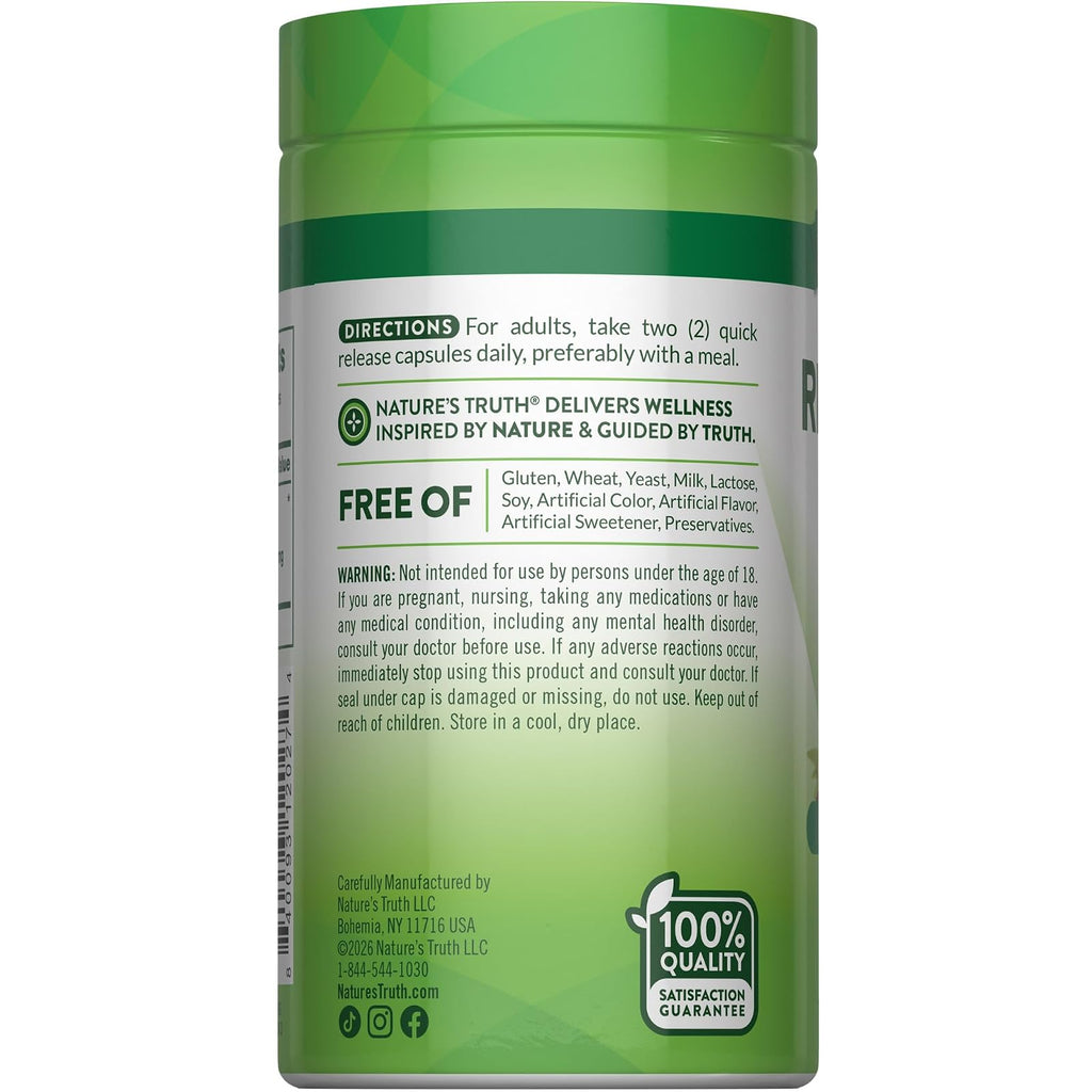 Nature's Truth rhodiola for overall wellness