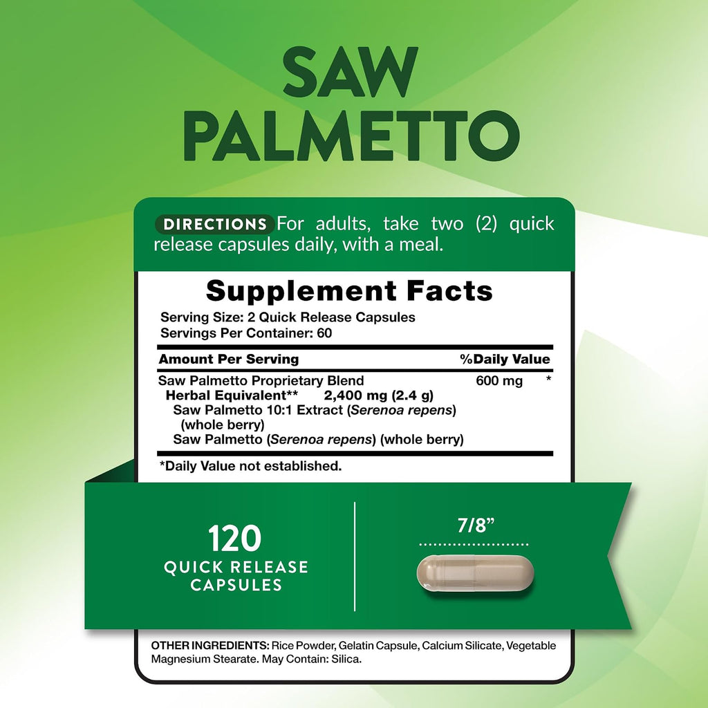 Nature's Truth saw palmetto capsules