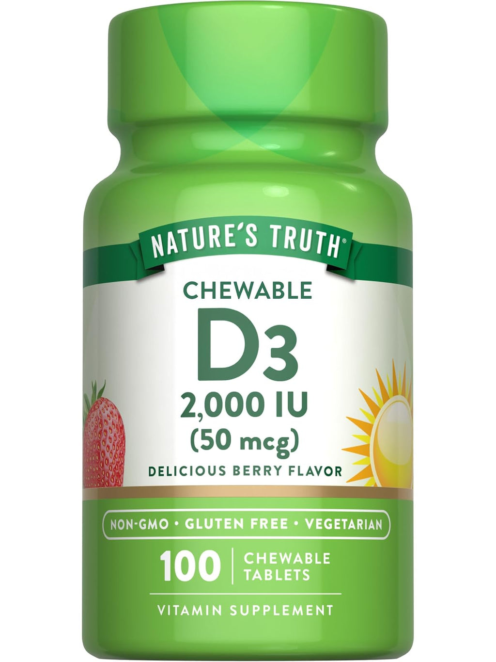 Nature's Truth Vitamin D3 chewable tablets