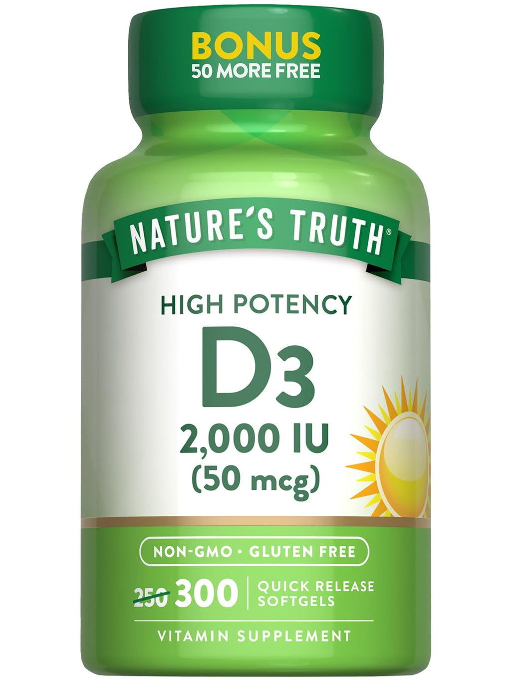 Nature's Truth vitamin D3 softgels