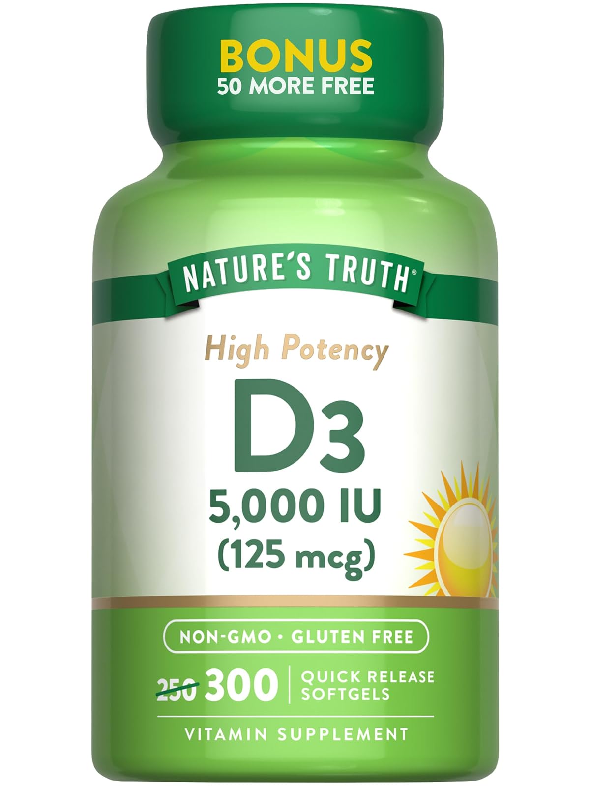 Nature's Truth vitamin D3 softgels