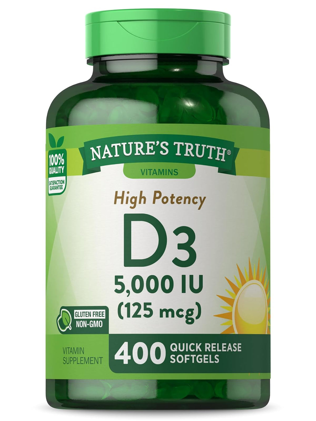 Nature's Truth vitamin D3 softgels
