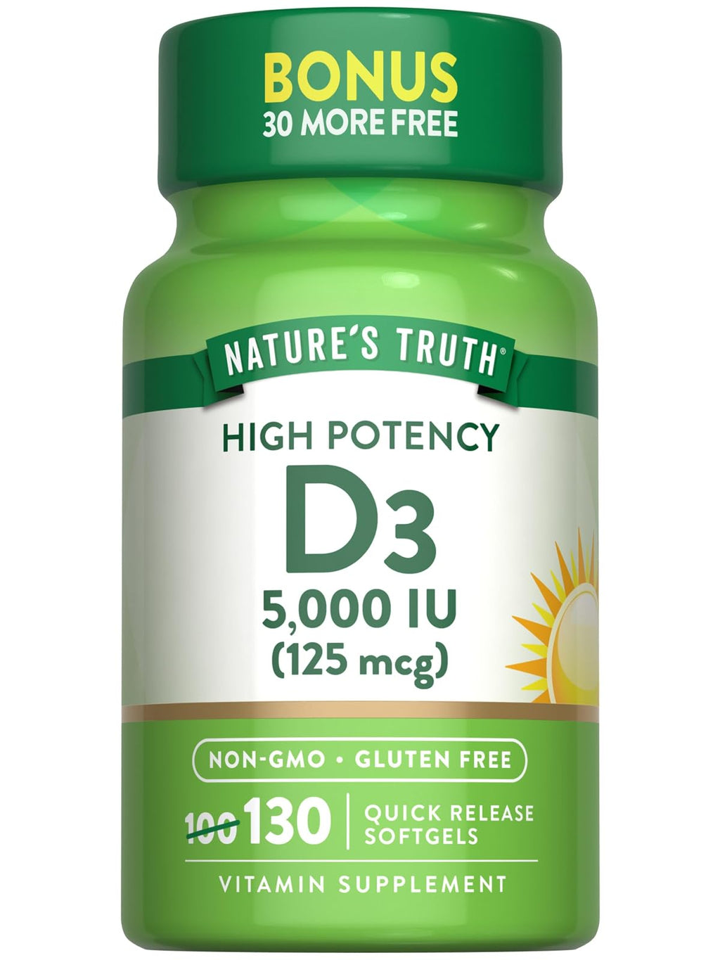 Nature's Truth vitamin D3 softgels