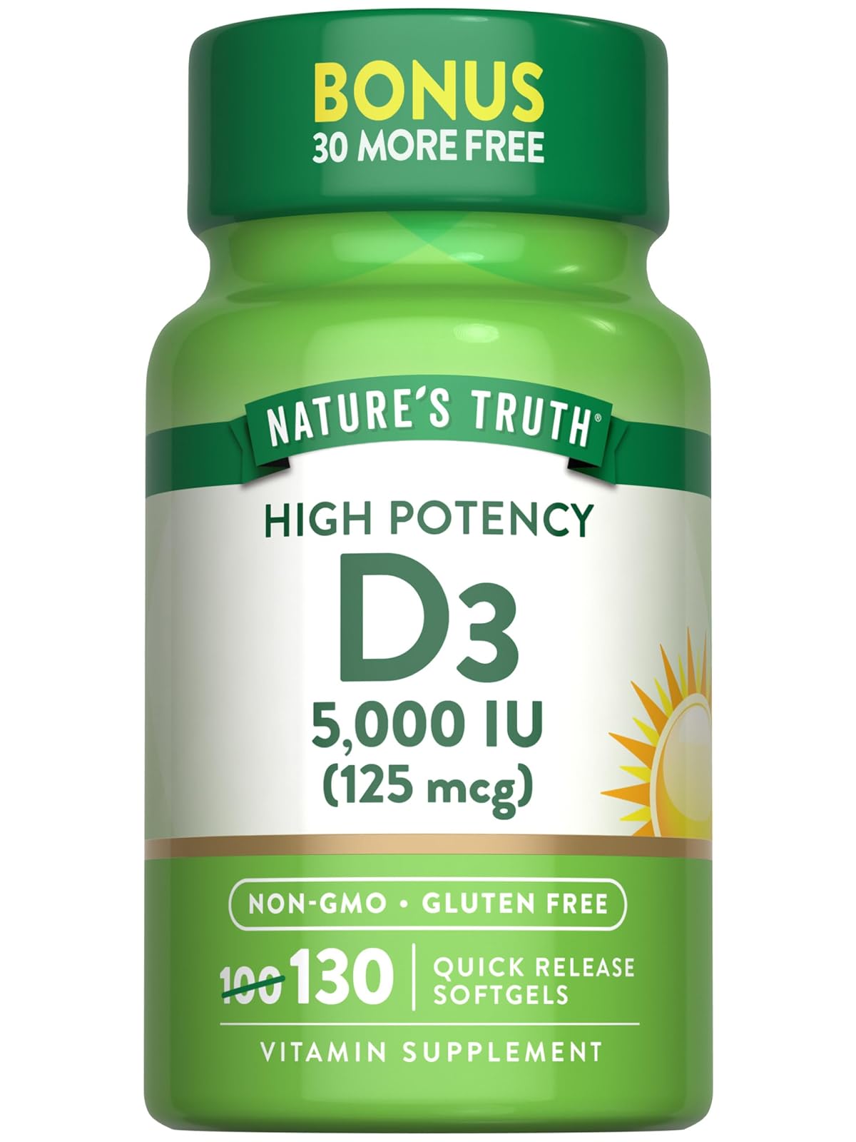 Nature's Truth vitamin D3 softgels