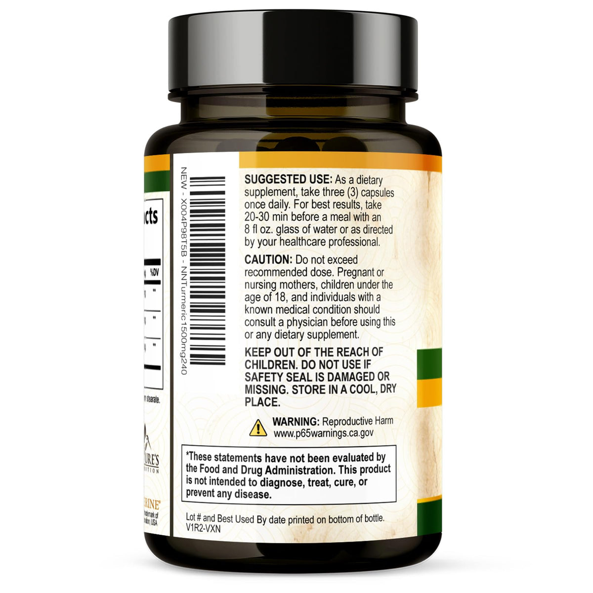 Nature's turmeric curcumin 1500 mg