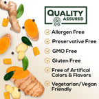 Nature's turmeric gummies for digestive support