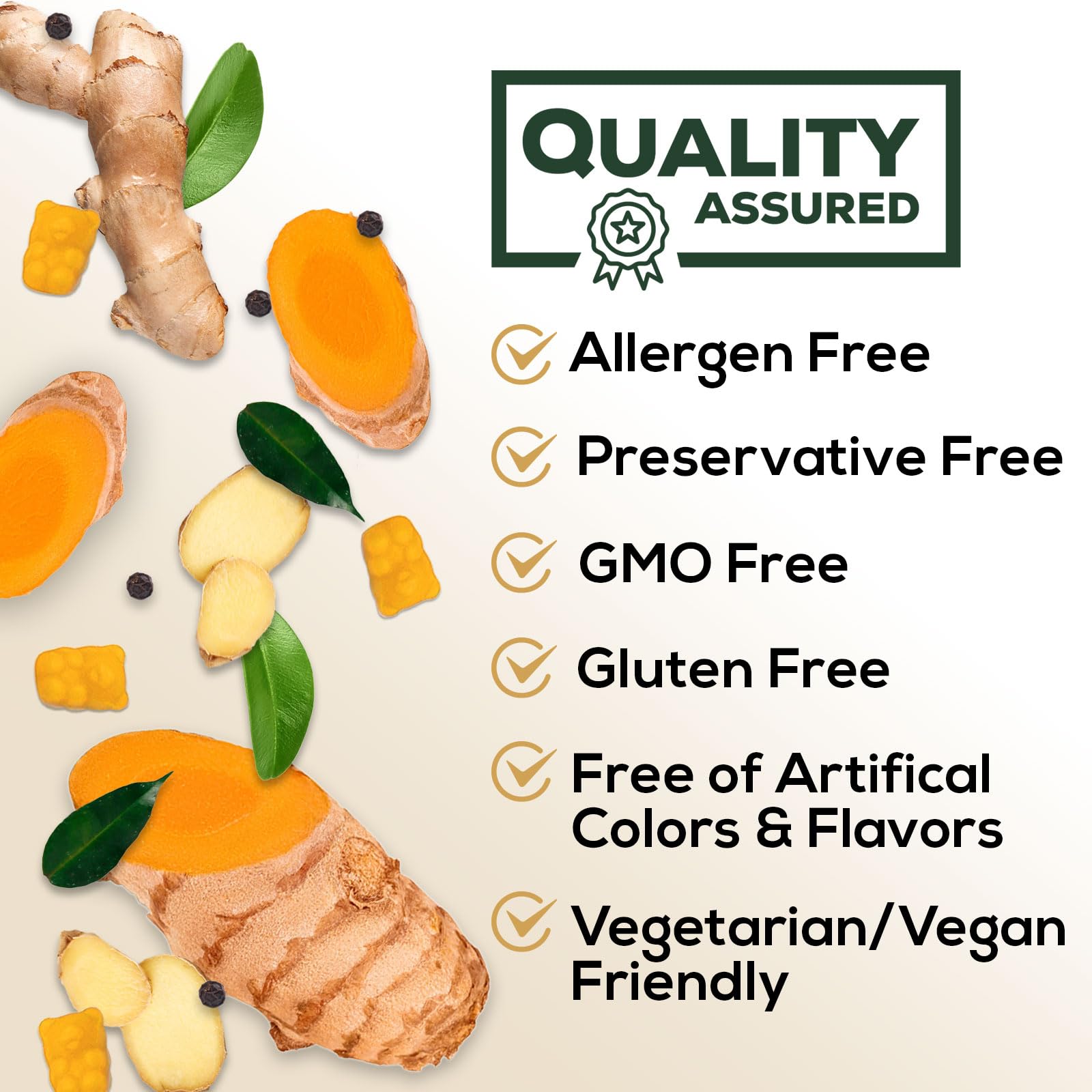 Nature's turmeric gummies for digestive support