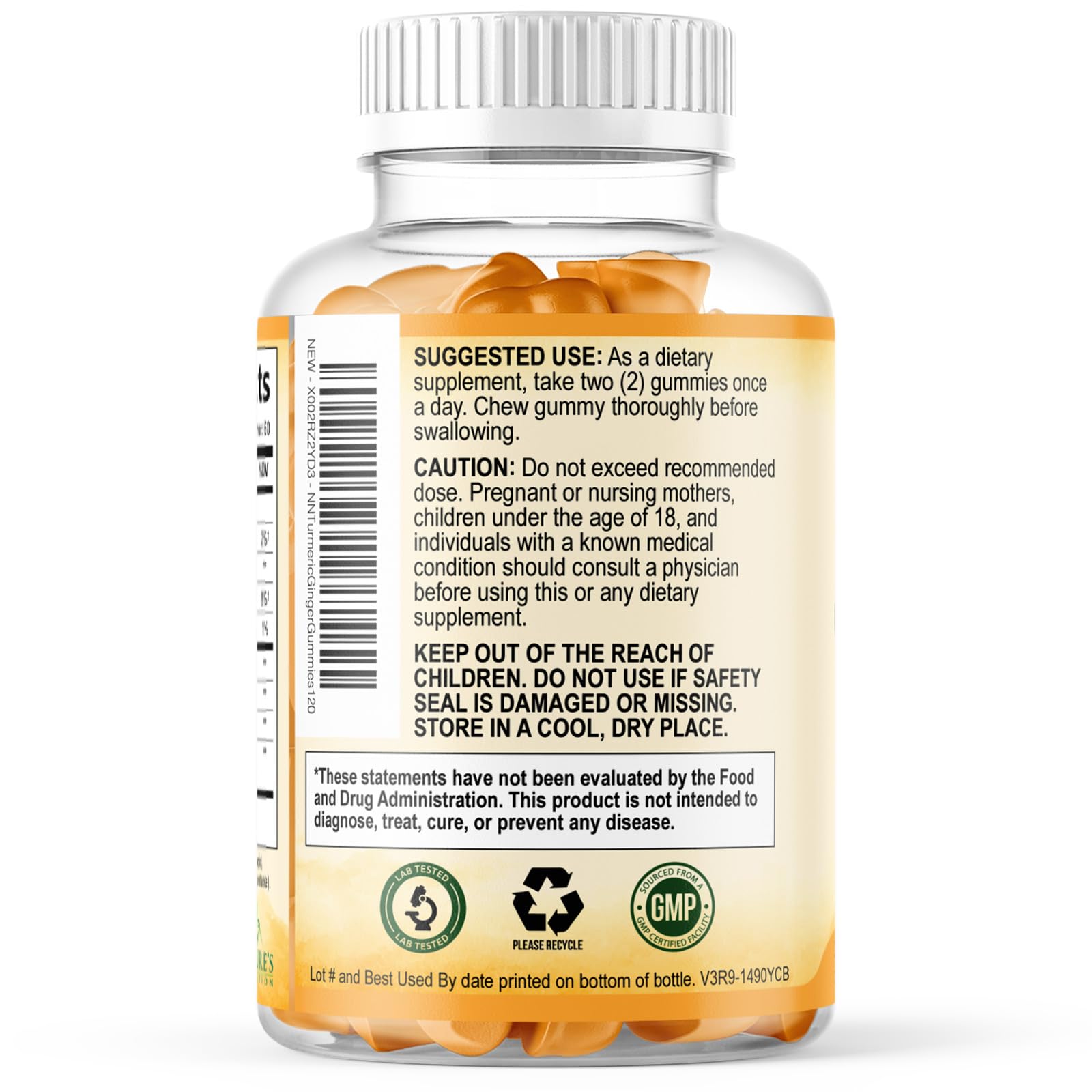 Nature's turmeric gummies for joint support
