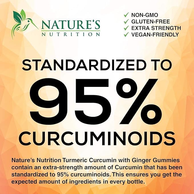 Nature's turmeric gummies with 95% curcuminoids