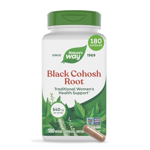 Nature's Way Black Cohosh capsules for menopause