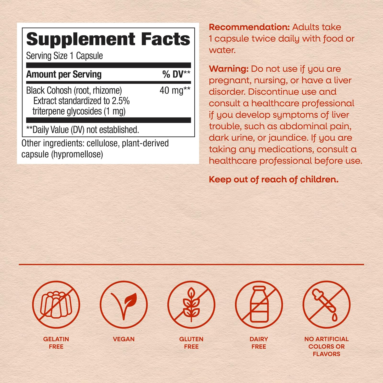 Nature's Way black cohosh for women's health