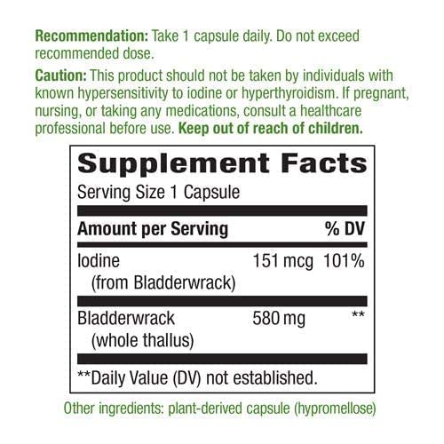 Nature's Way bladderwrack thallus for digestion