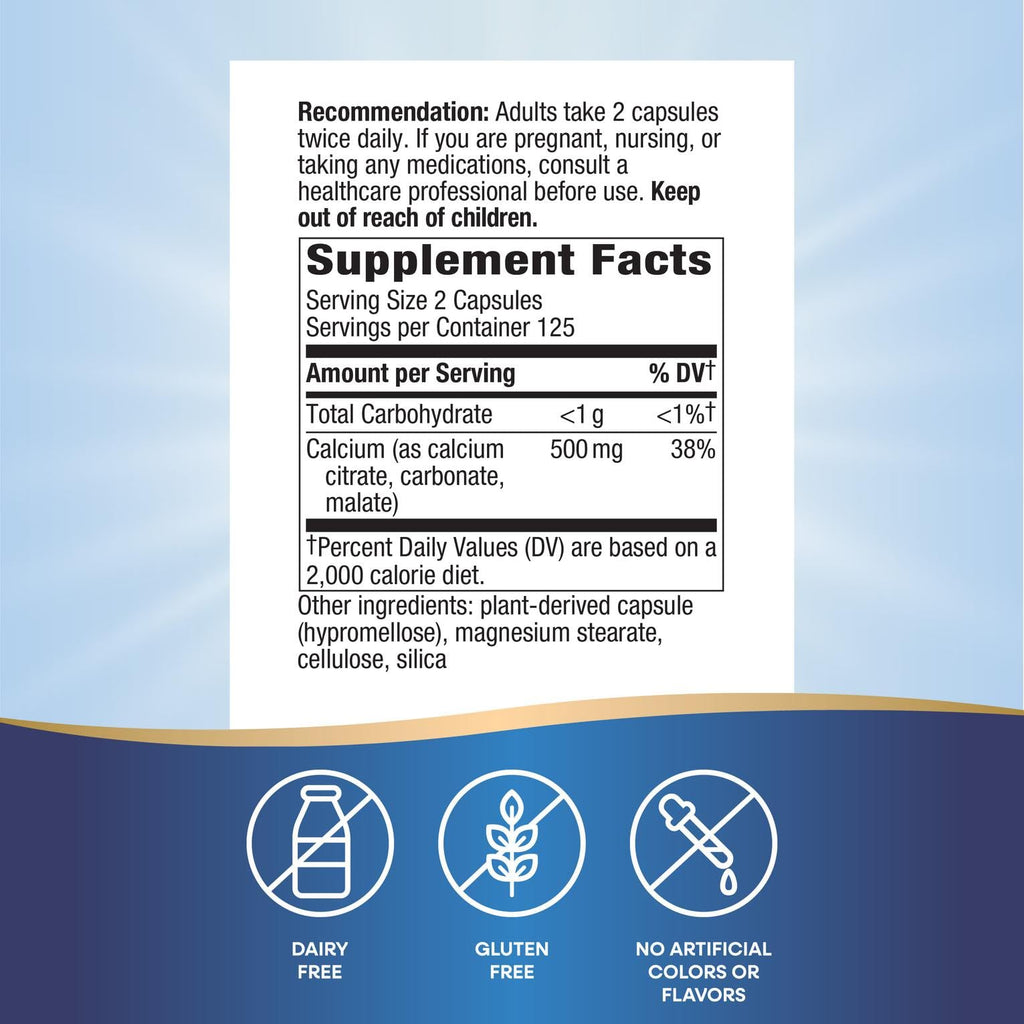 Nature's Way calcium capsules for strong bones