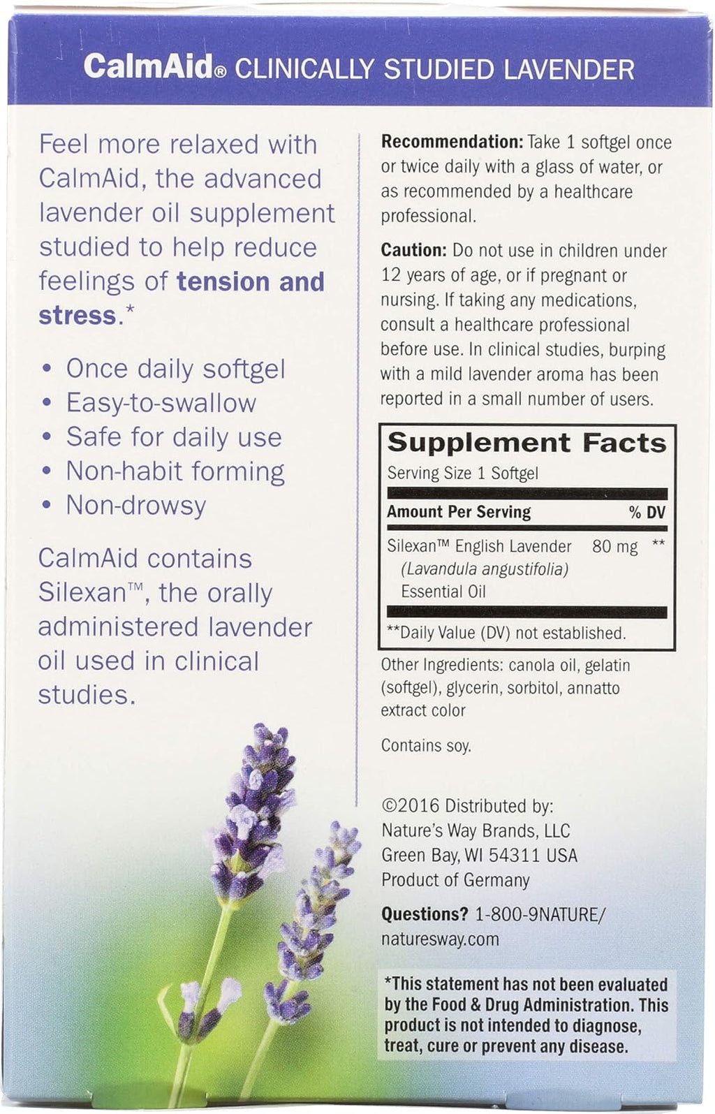 Nature's Way Calmaid multivitamin for stress relief
