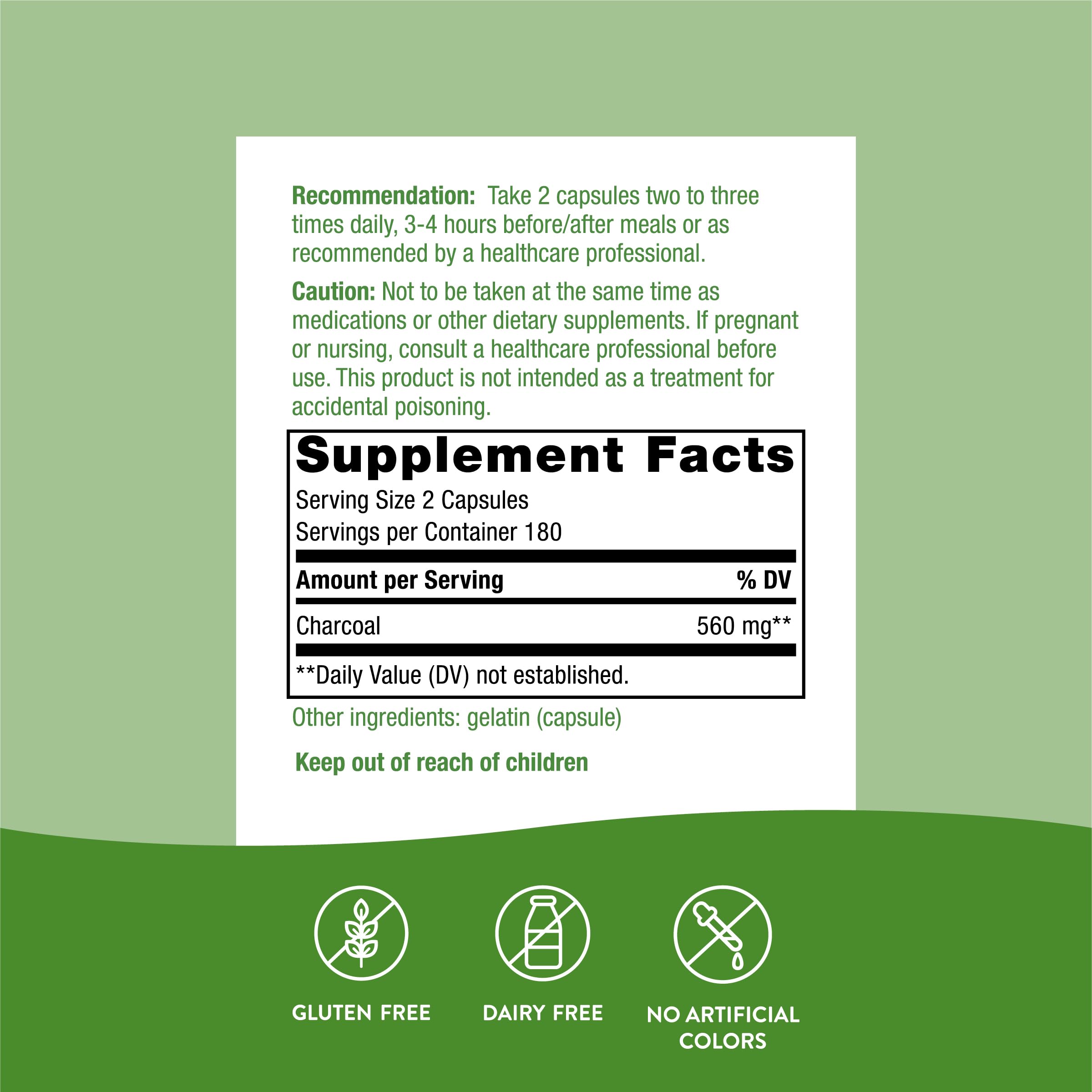 Nature's Way charcoal for overall wellness