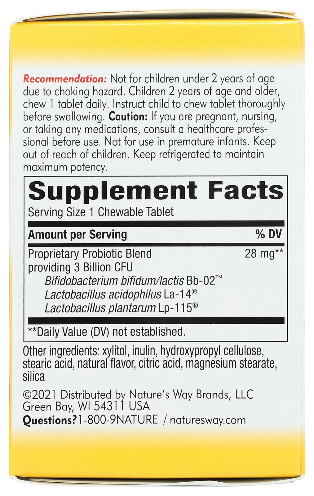 Nature's Way chewable probiotic benefits