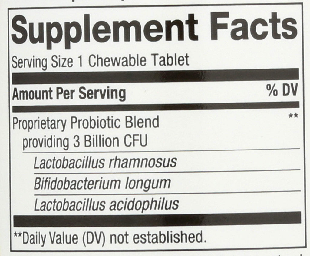 Nature's Way chewable probiotics for toddlers