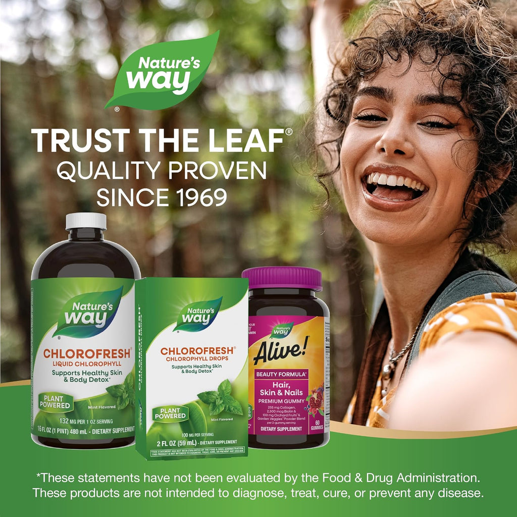 Nature's Way chlorophyll drops for skin support