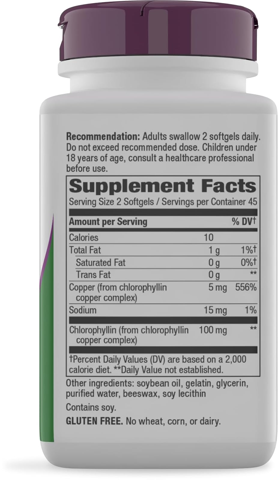 Nature's Way chlorophyll for natural cleansing