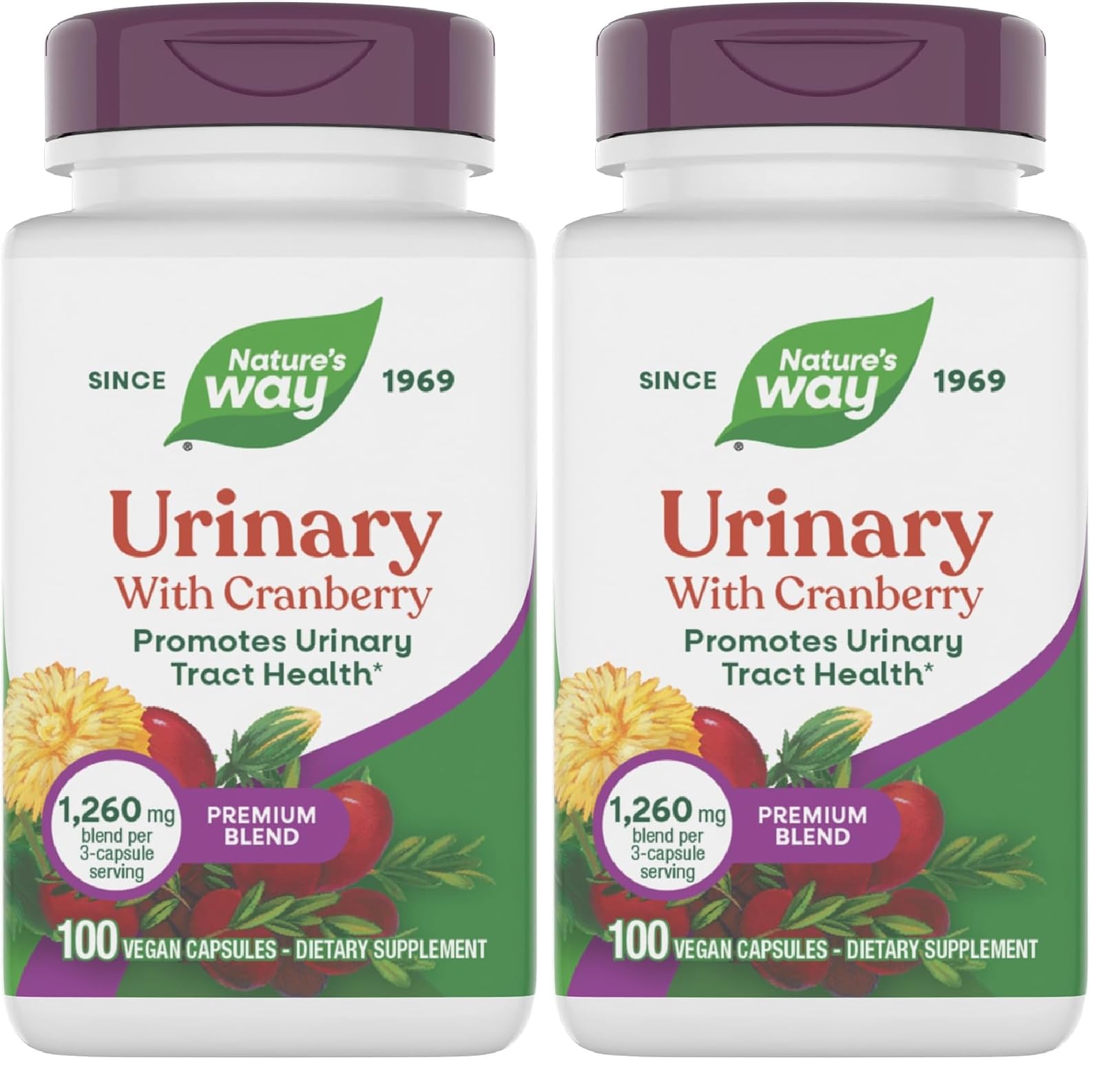 Nature's Way cranberry capsules for urinary health