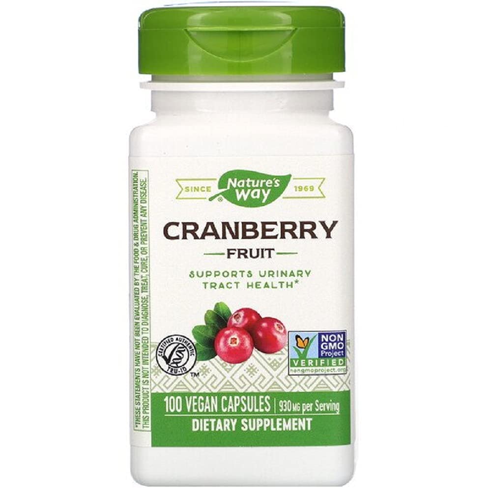 Nature's Way cranberry capsules for urinary health