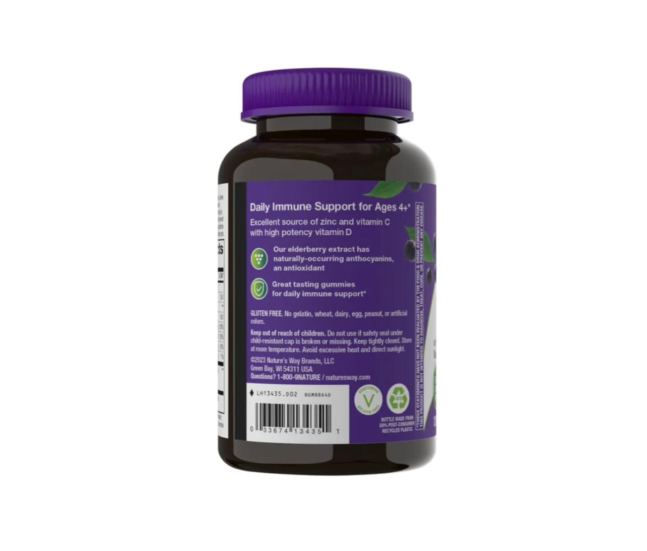 Nature's Way elderberry gummies for cold relief