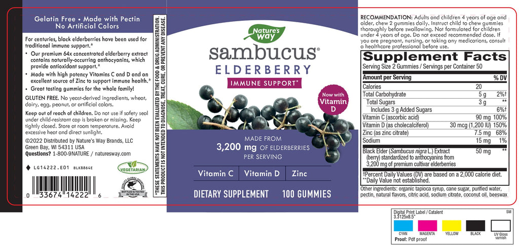 Nature's Way elderberry gummies with zinc